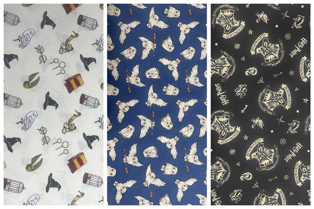 Harry Potter Cotton Fabric, Assorted Patterns, Fat Quarters, 18 X 21 - Etsy