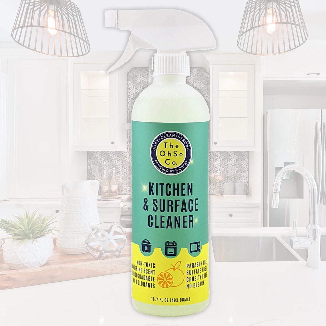 The Ohso Co. Kitchen & Surface Cleaner 4-pack, Eco-friendly Ingredients ...