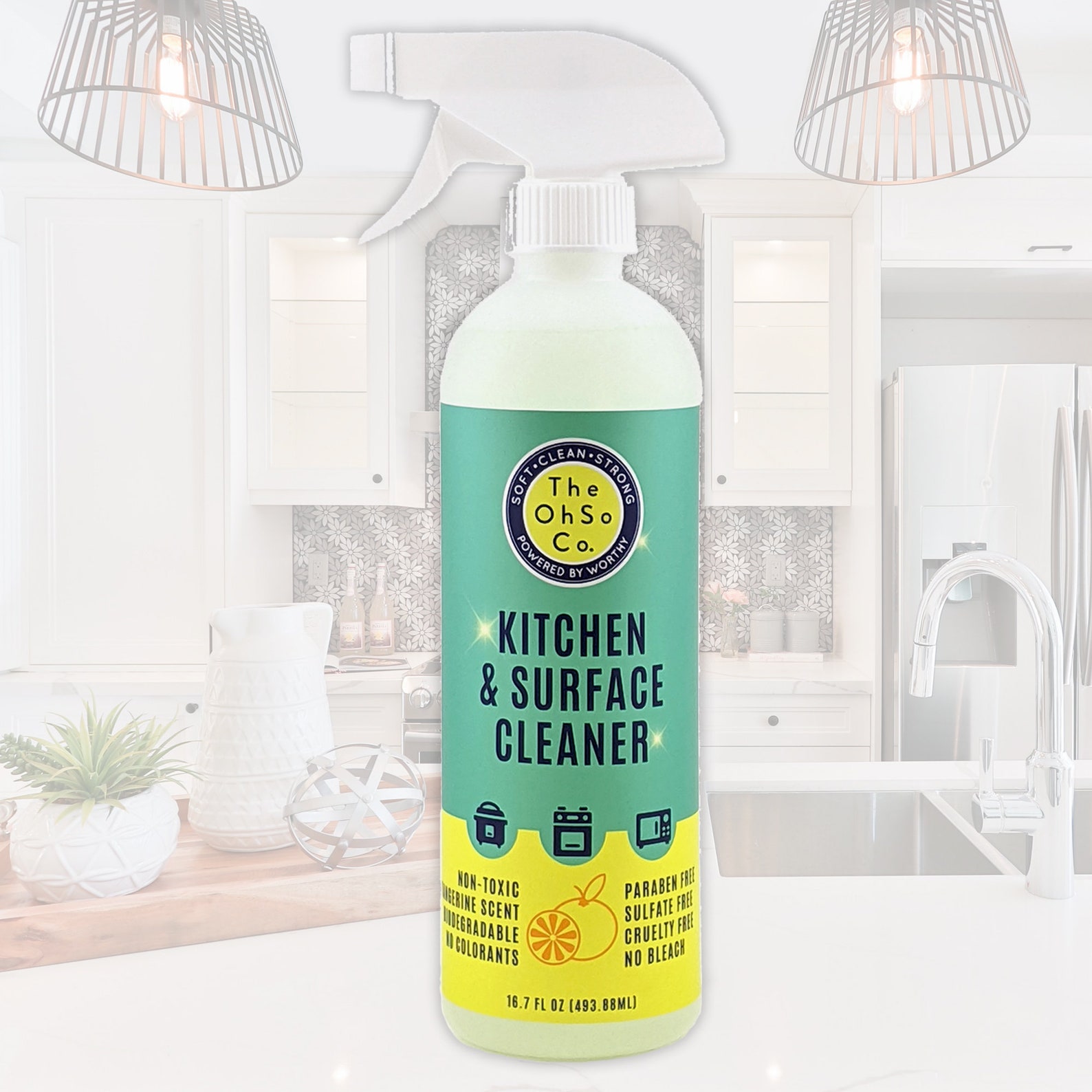 The Ohso Co. Kitchen & Surface Cleaner 4-pack, Eco-friendly Ingredients ...