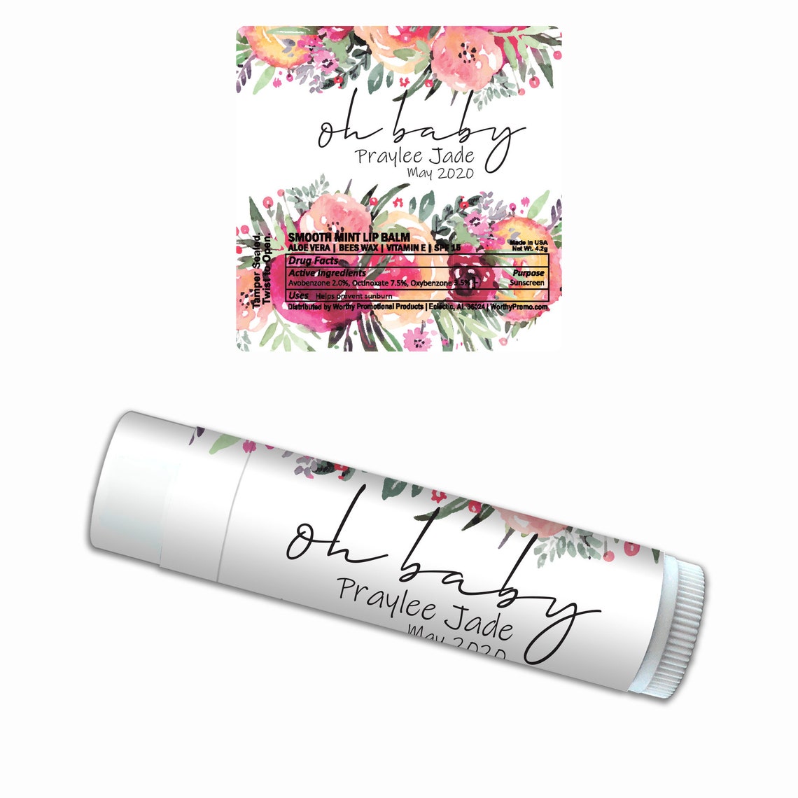 Personalized Lip Balm Premium Formula With Coconut Oil | Etsy