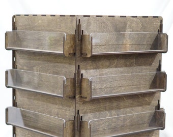 Post Card Display Rack 20 Pockets 4X6 Spinner Postcard Carousel Made in ...