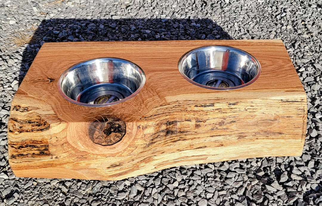 Wooden Dog Bowl Rustic Pet Bowl Dog Bowl large Breeds - Etsy