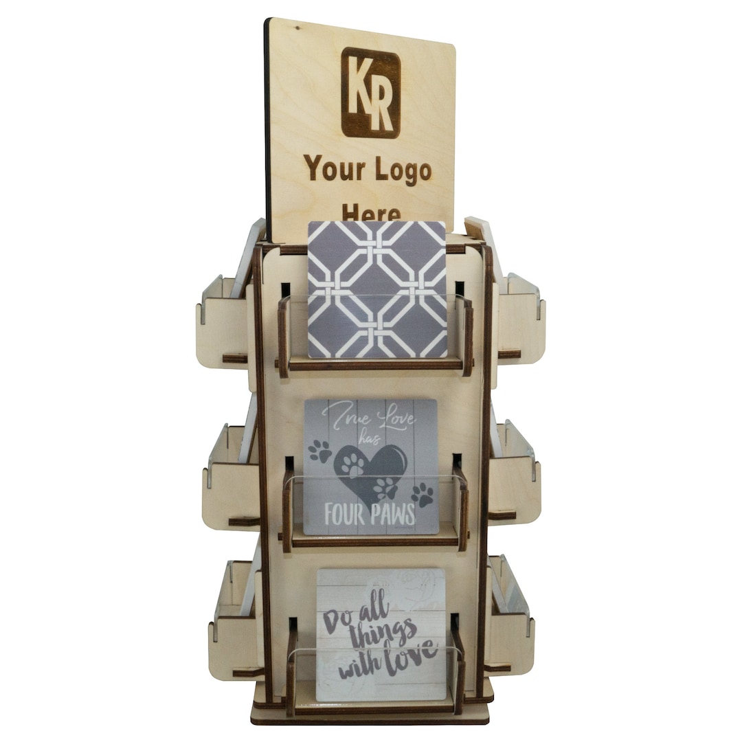 Coaster Display | Small Products Display | Countertop Display - Etsy