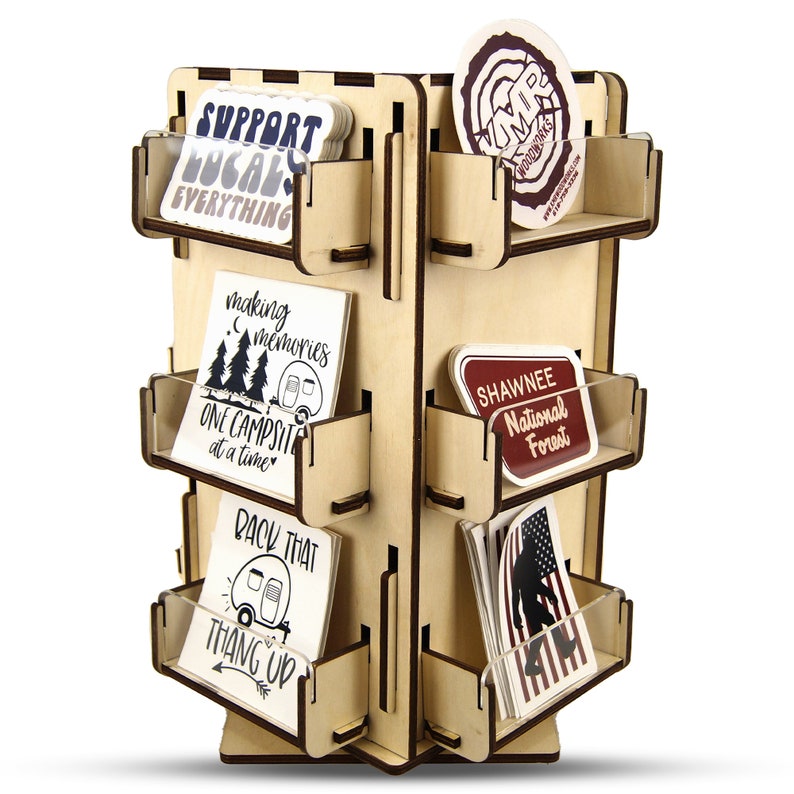Wooden Sticker Display-small | Small Product Display | Countertop ...