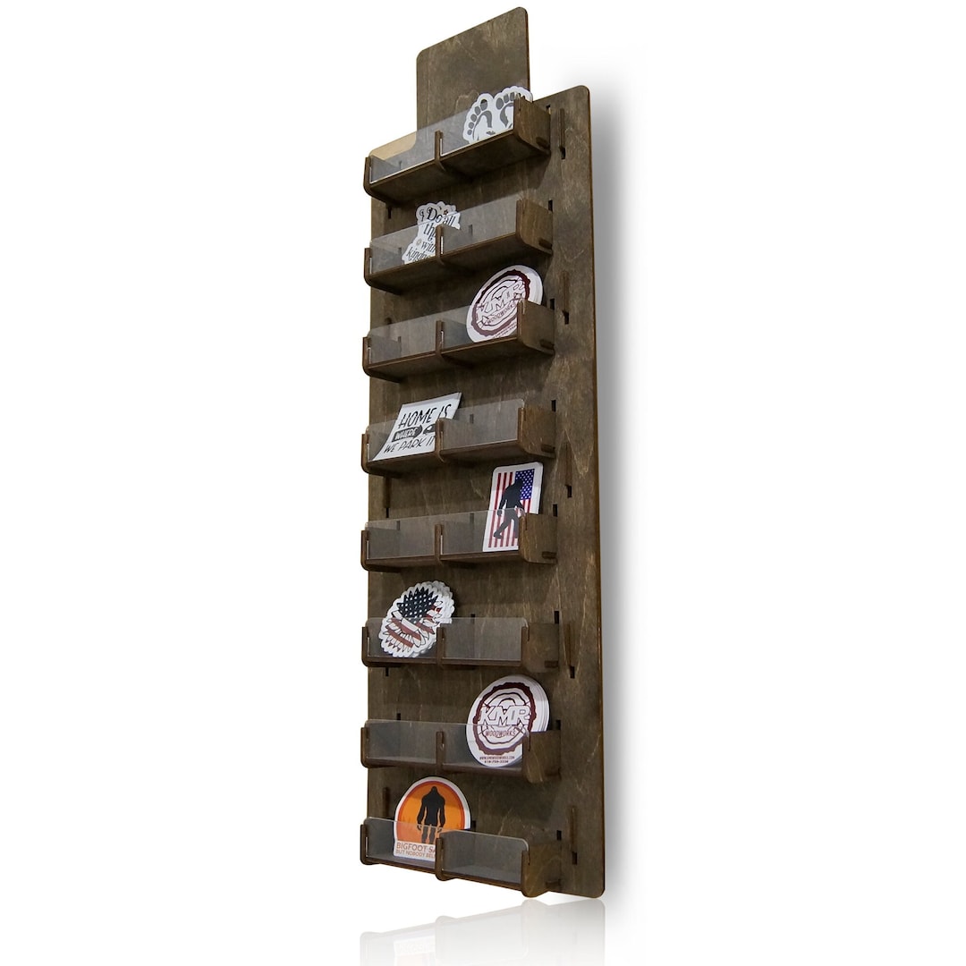 Wooden Wall Sticker Display | Sticker Display | Wall Shelving - Etsy