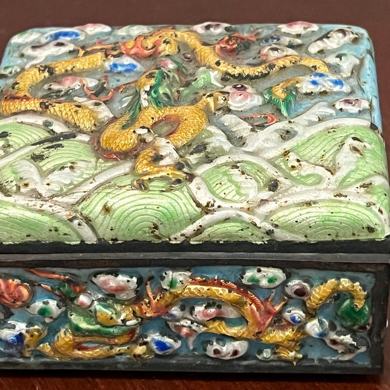 Chinese Enamel Box - Etsy