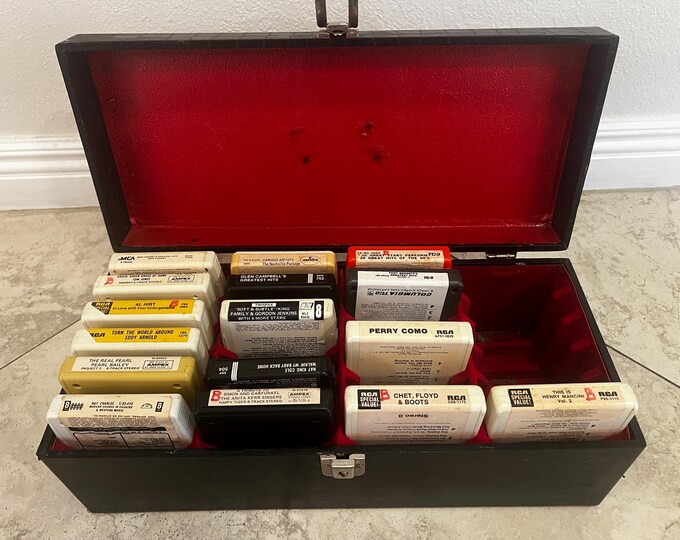 Vintage Lot of 16 8-track Tapes W/ Carrying Case: Ray Charles, Tom ...