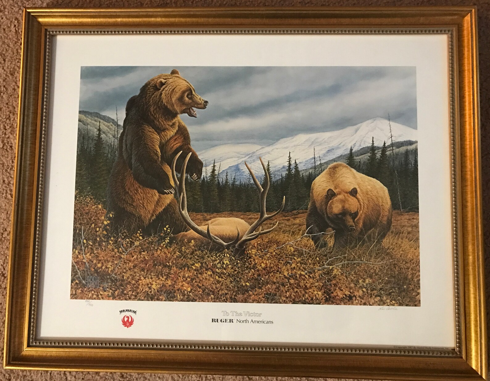 LEE CABLE Grizzly Bear To The Victor Limited Edition | Etsy