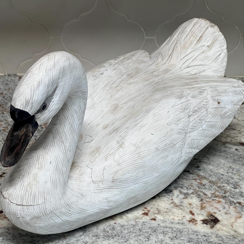 Vintage Wood Swan Decoys - Etsy