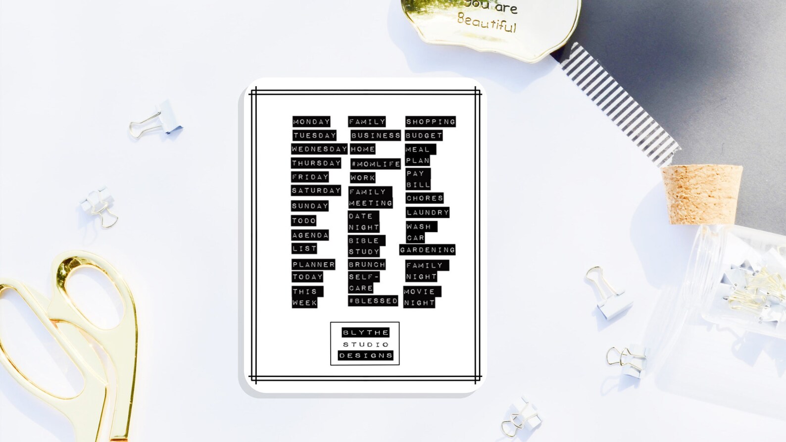 Dymo Label Text Stickers | Bullet Journal Stickers | Happy Planner ...