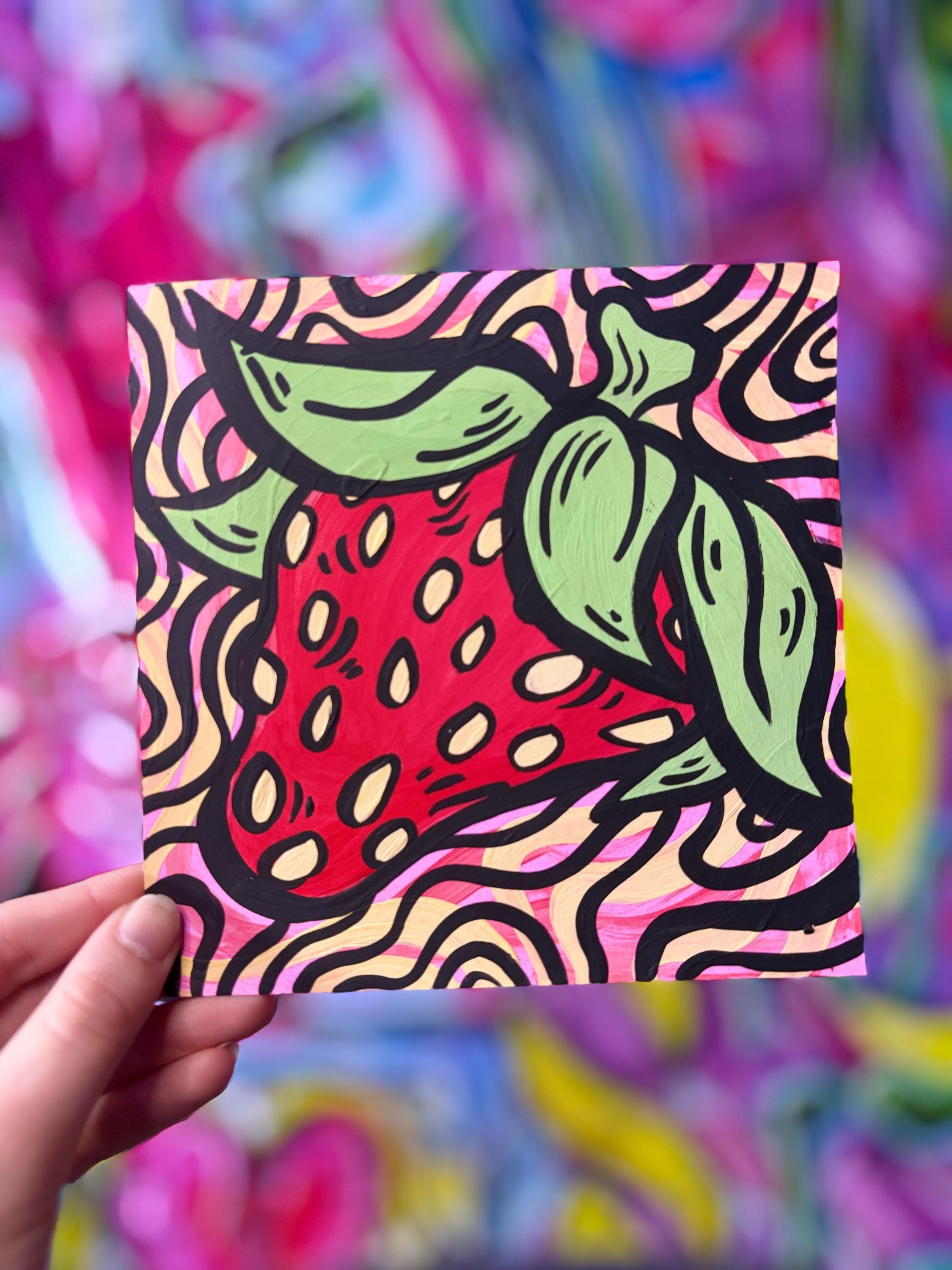 7x7’ Strawberry Mini Poster Set of 2, Wall Decor, Art, Wall Art ...