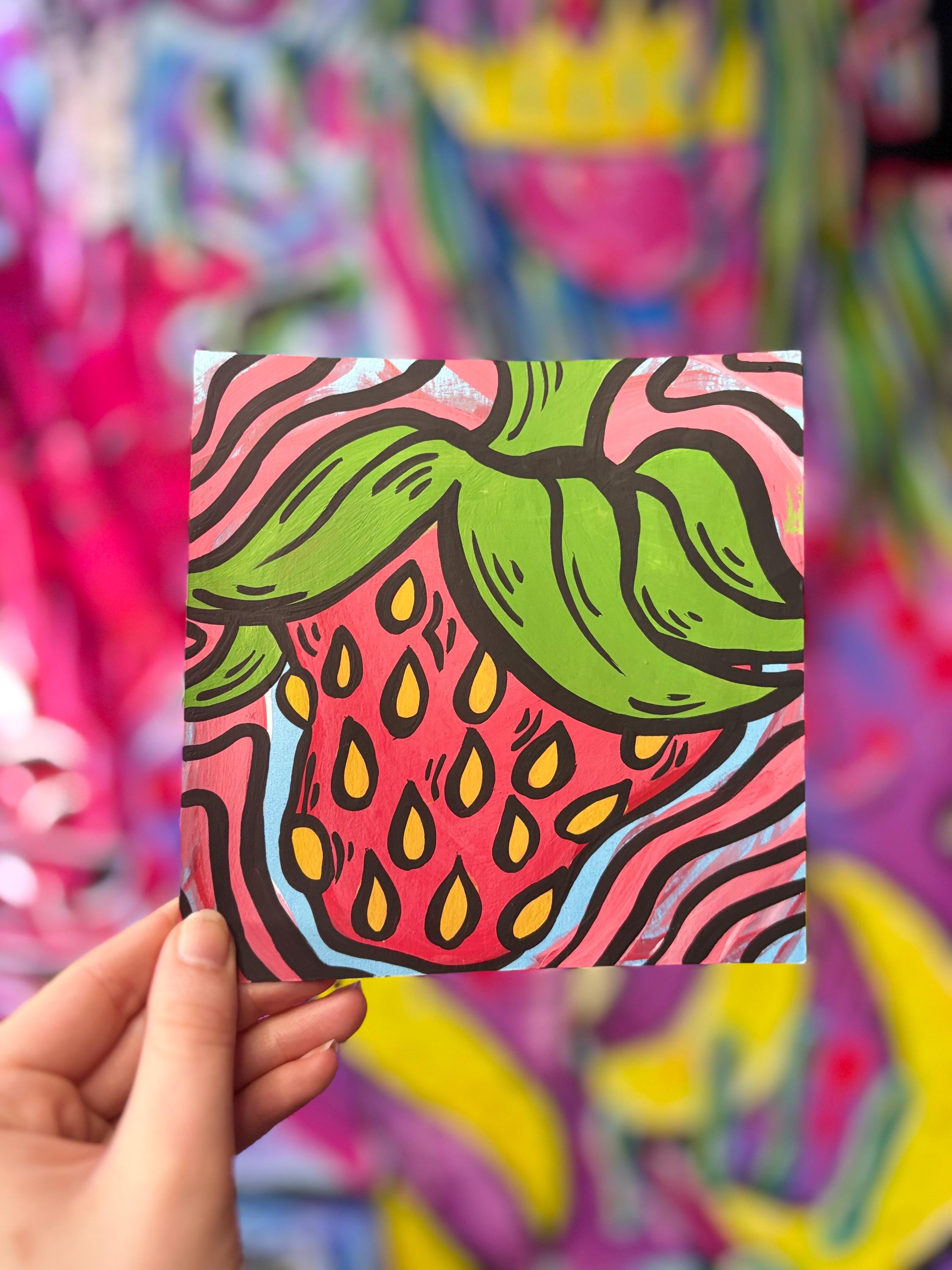 7x7’ Strawberry Mini Poster Set of 2, Wall Decor, Art, Wall Art ...