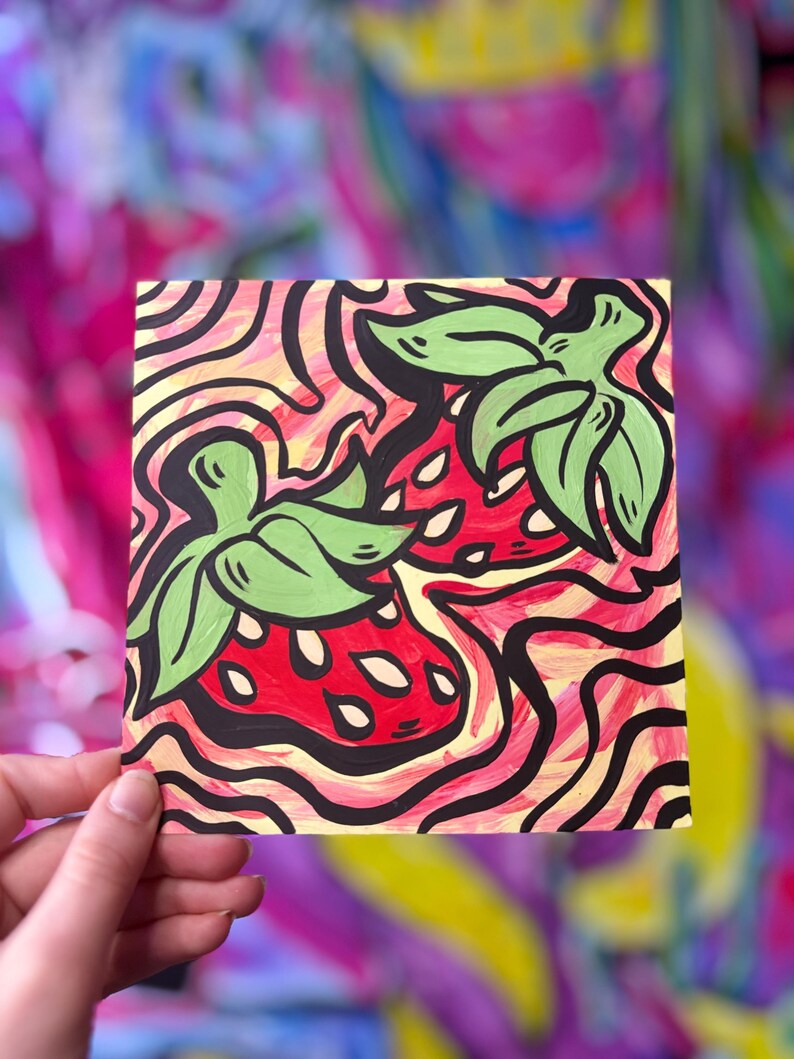 7x7’ Strawberry Mini Poster Set of 2, Wall Decor, Art, Wall Art ...