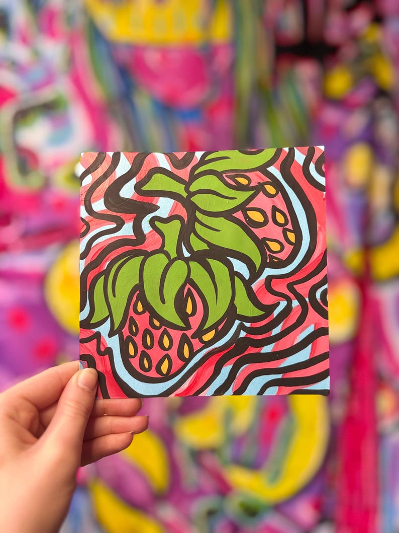 7x7’ Strawberry Mini Poster Set of 2, Wall Decor, Art, Wall Art ...