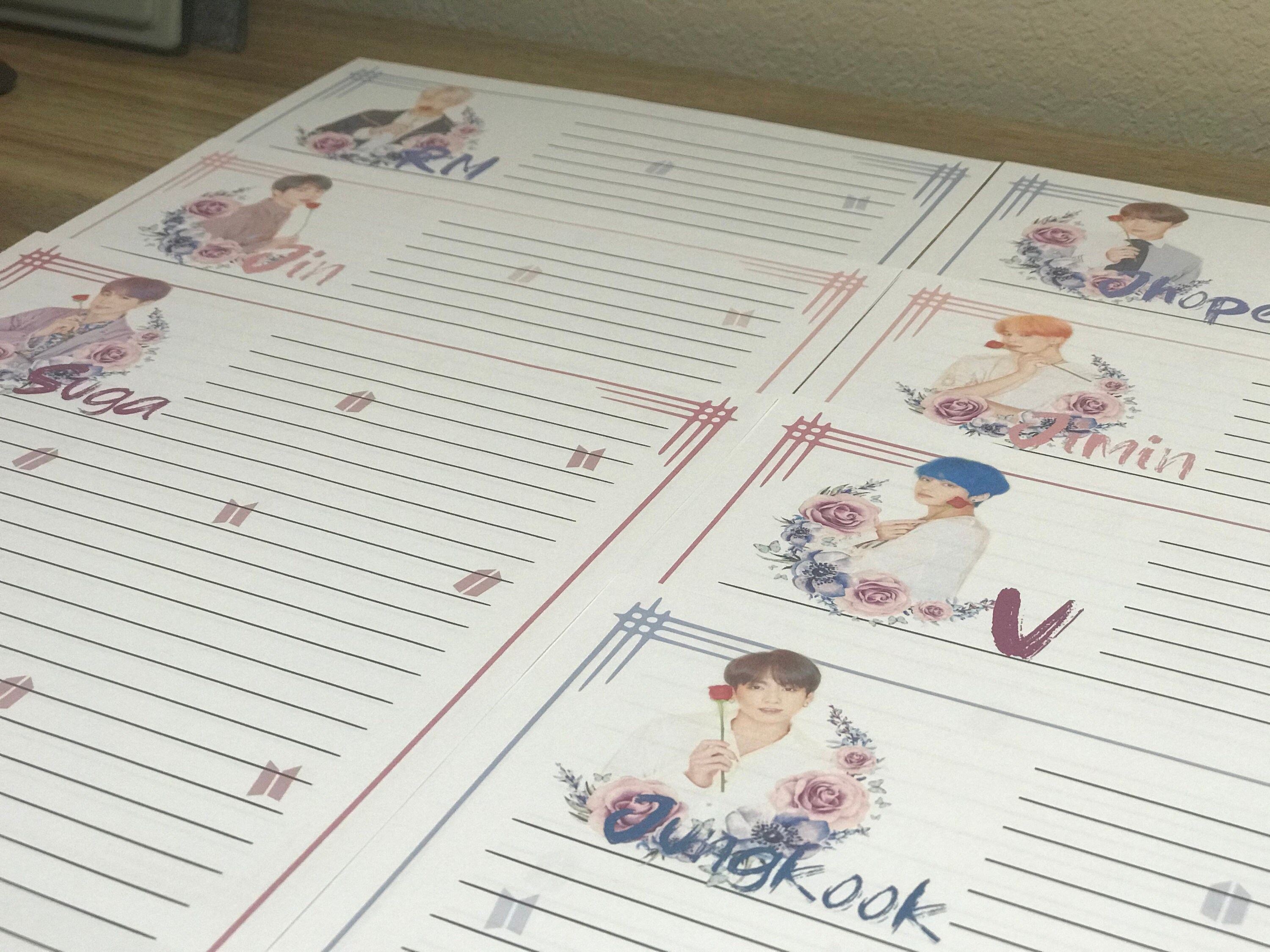 BTS Stationery Set 27 Piece Letter Paper Memo Squares A7 - Etsy