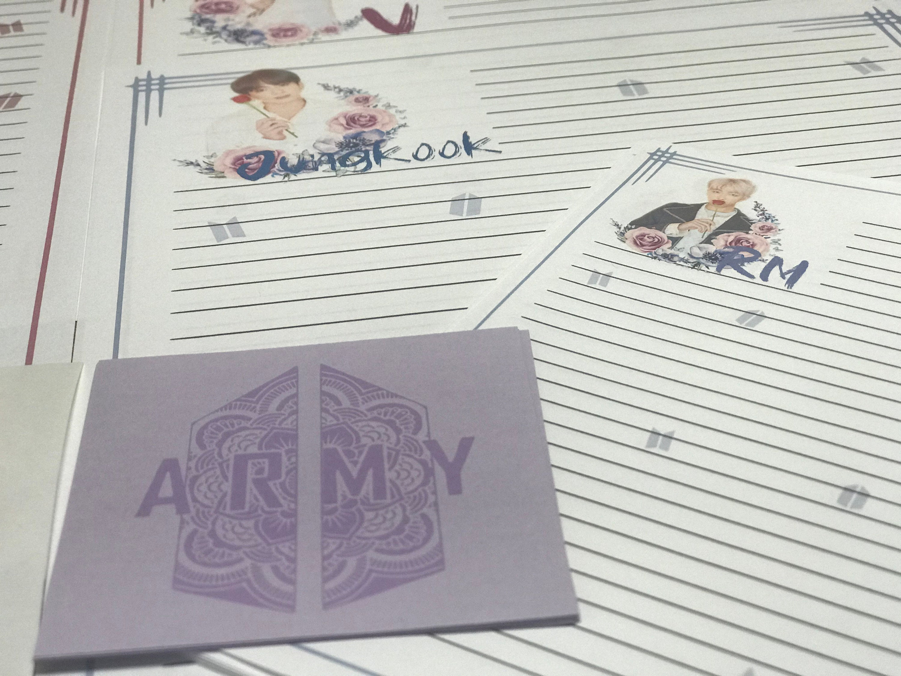 BTS Stationery Set 27 Piece Letter Paper Memo Squares A7 - Etsy