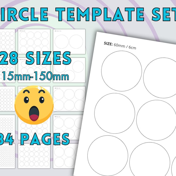 Metric Circle Template - Etsy