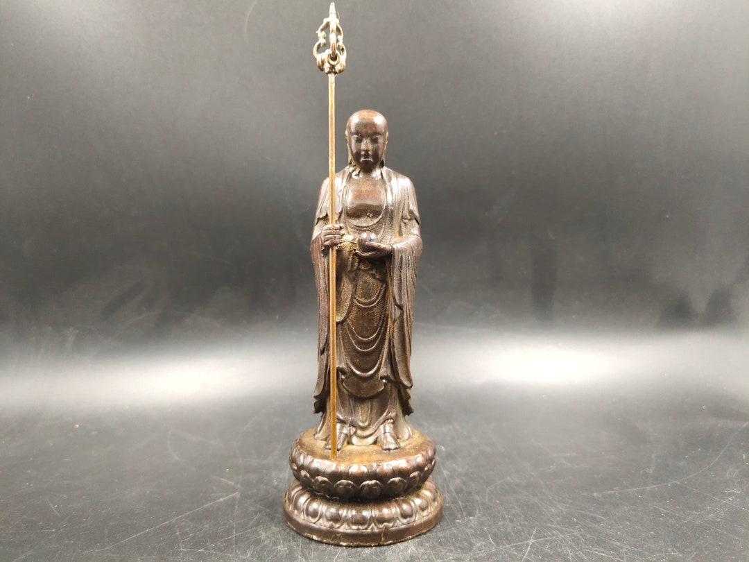 Pure Copper Ksitigarbha Bodhisattva Standing Posture Dizang Pusa Copper ...