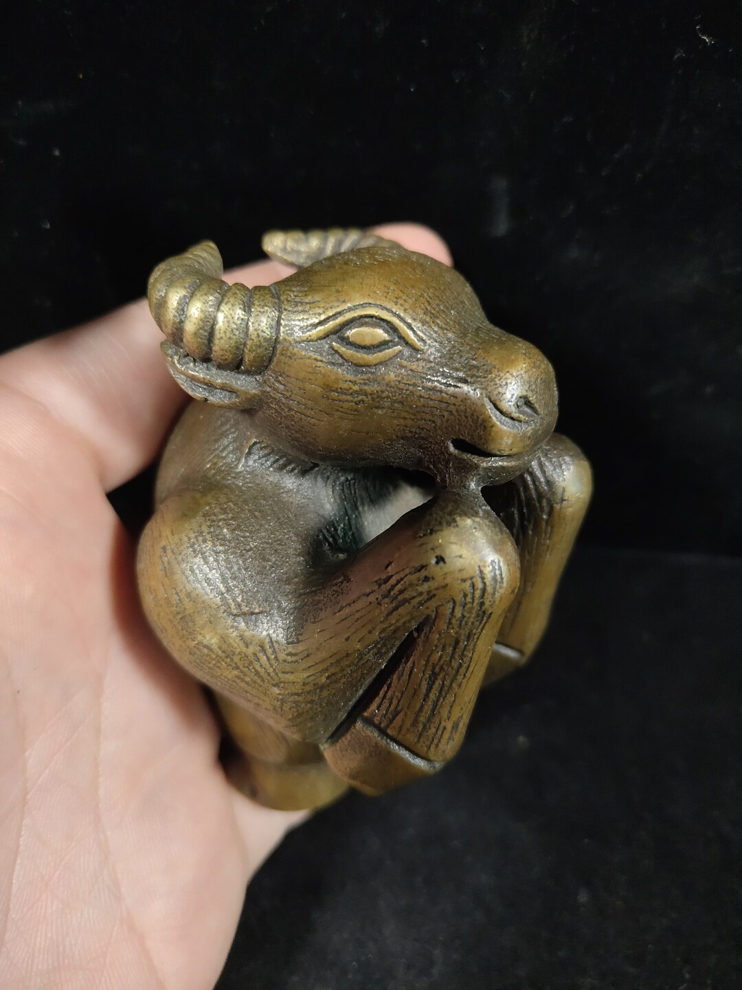 Brass Cow Head Handle Walking Cane Antiqued Style Solid Copper Unisex ...