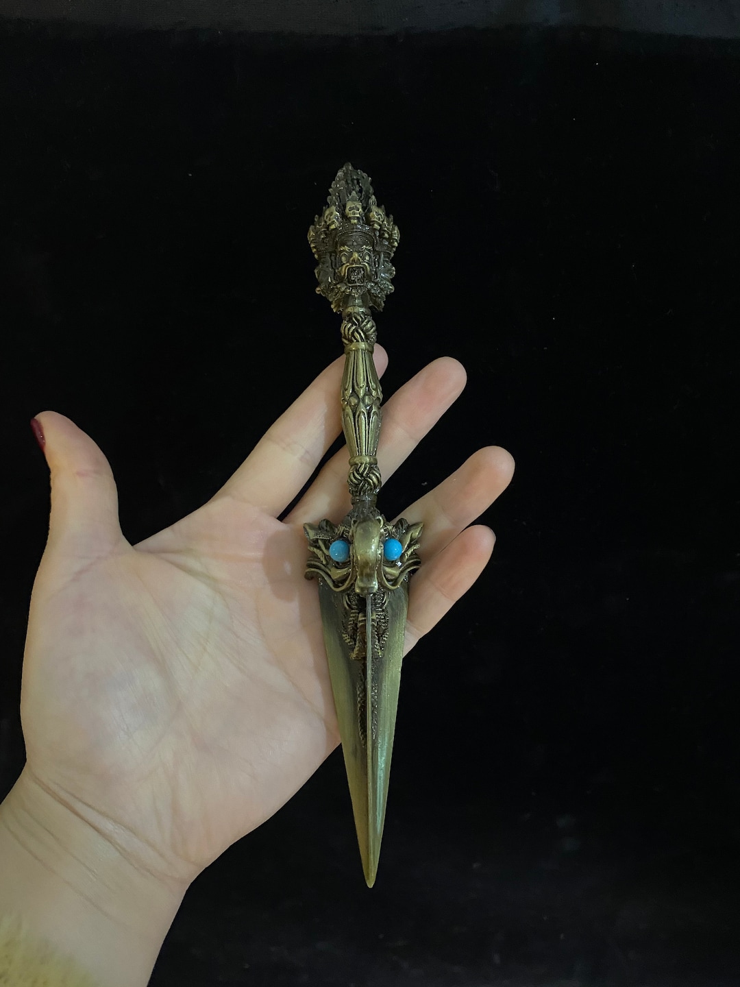Tibet Copper Vajvakilaka, Brass Vajra-pestle, Buddhism Vajra, Phurpa ...