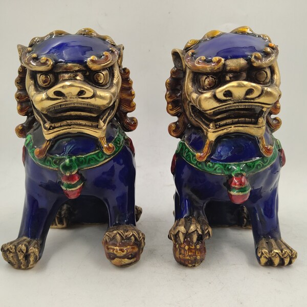 Large Chinese Foo Dogs Statue - Etsy