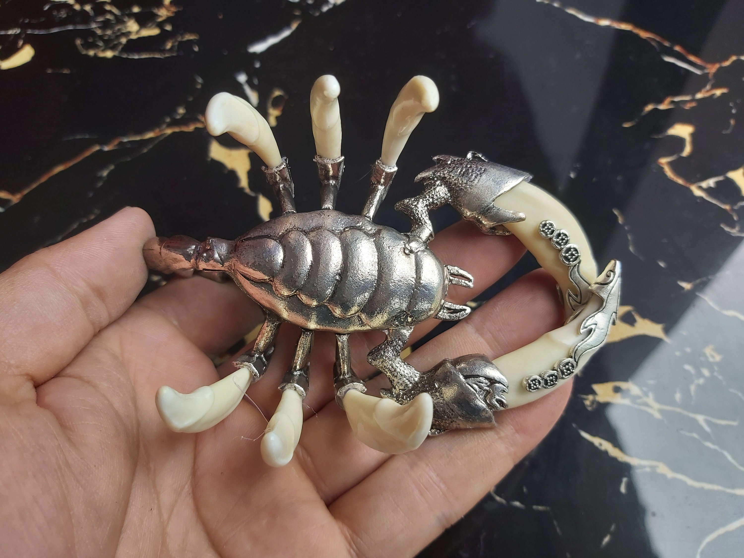 Teeth of Animal Tibetan Silver Scorpion Pendant Home Decor - Etsy