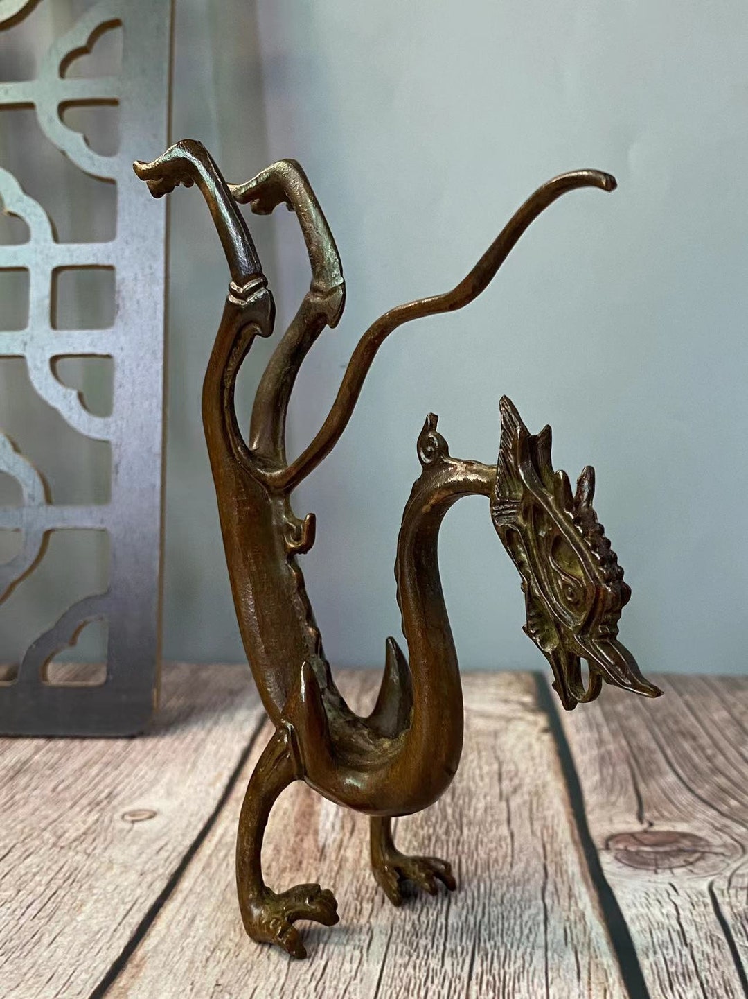 Buddha Nepal Dragon Statue Magical and Noble Copper Azure Dragon ...