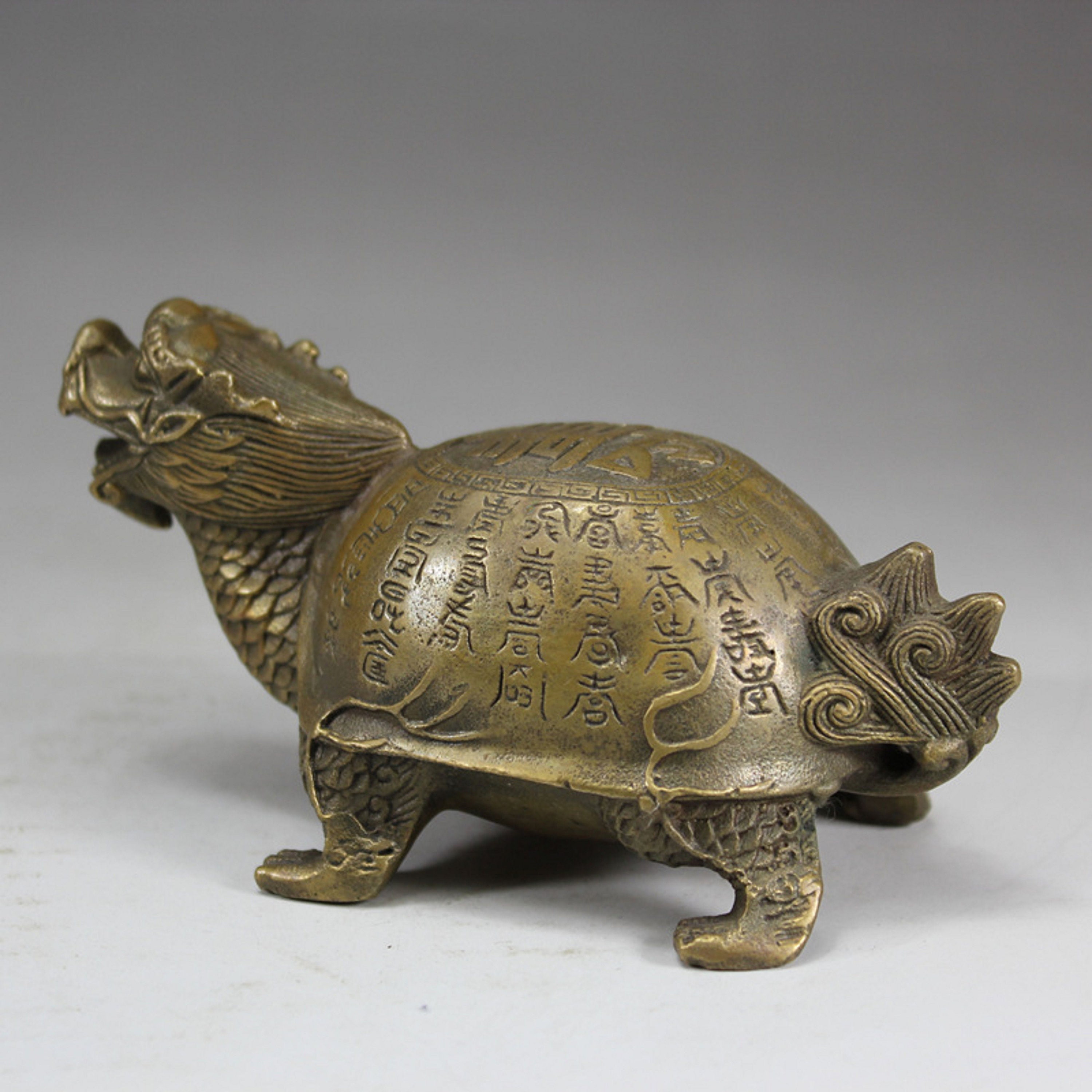 Folk China Bronze Copper Animals Dragon Bronze Statue | Etsy