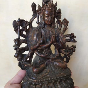 7 Inch Antique Brass Bronze Vintage Maha Cundi Bodhisattva - Etsy