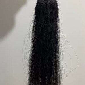 40.9inches Natrue Black Real Horse Tail Buddha Dust Props Wood Handle ...