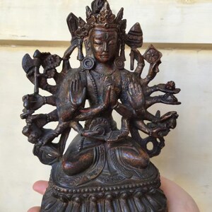 7 Inch Antique Brass Bronze Vintage Maha Cundi Bodhisattva - Etsy