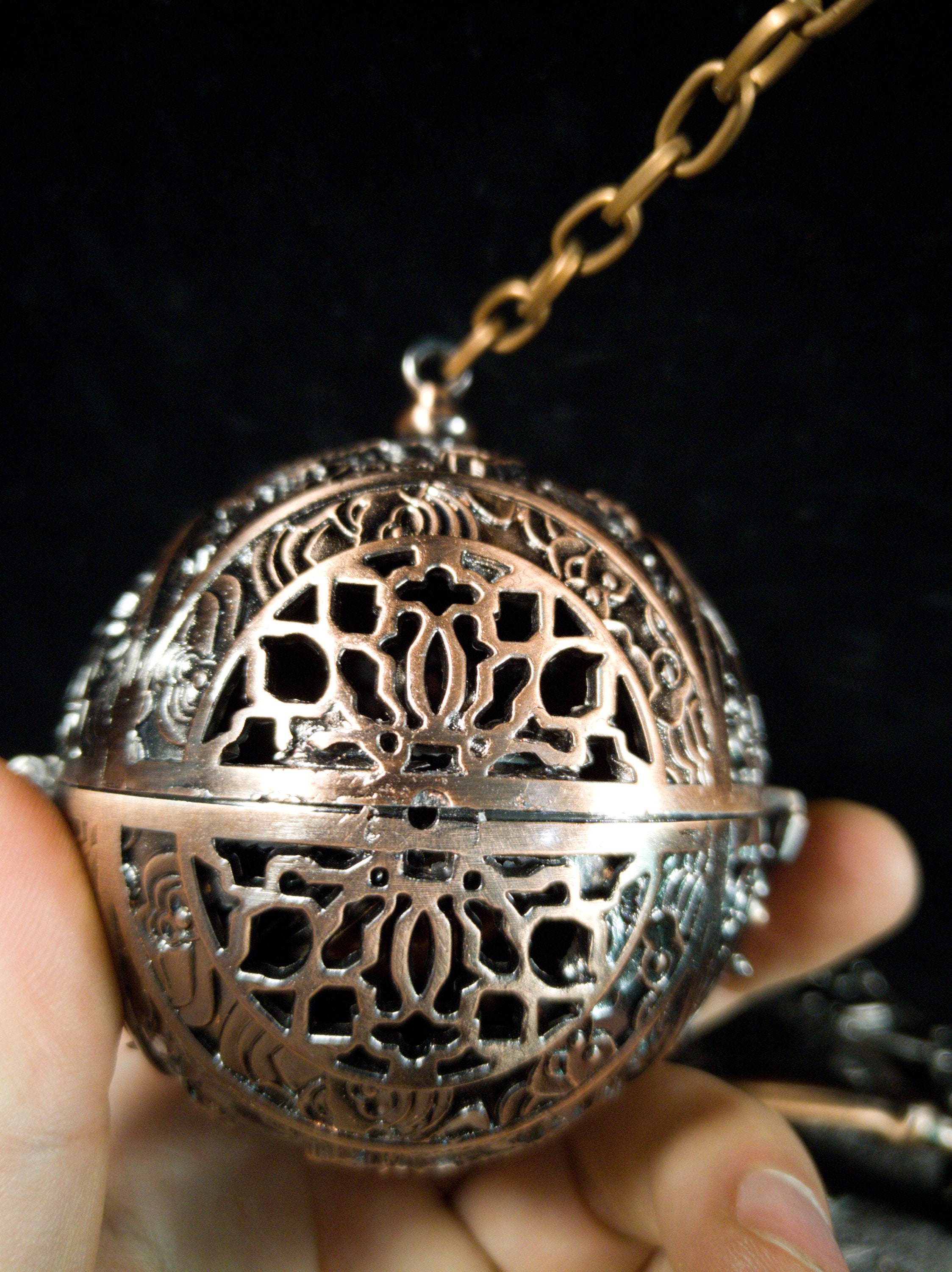 Brass Hanging Ball Censer Incense Burner Cone Censer Holder - Etsy