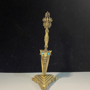 Tibet Copper Vajvakilaka, Brass Vajra-pestle, Buddhism Vajra, Phurpa ...