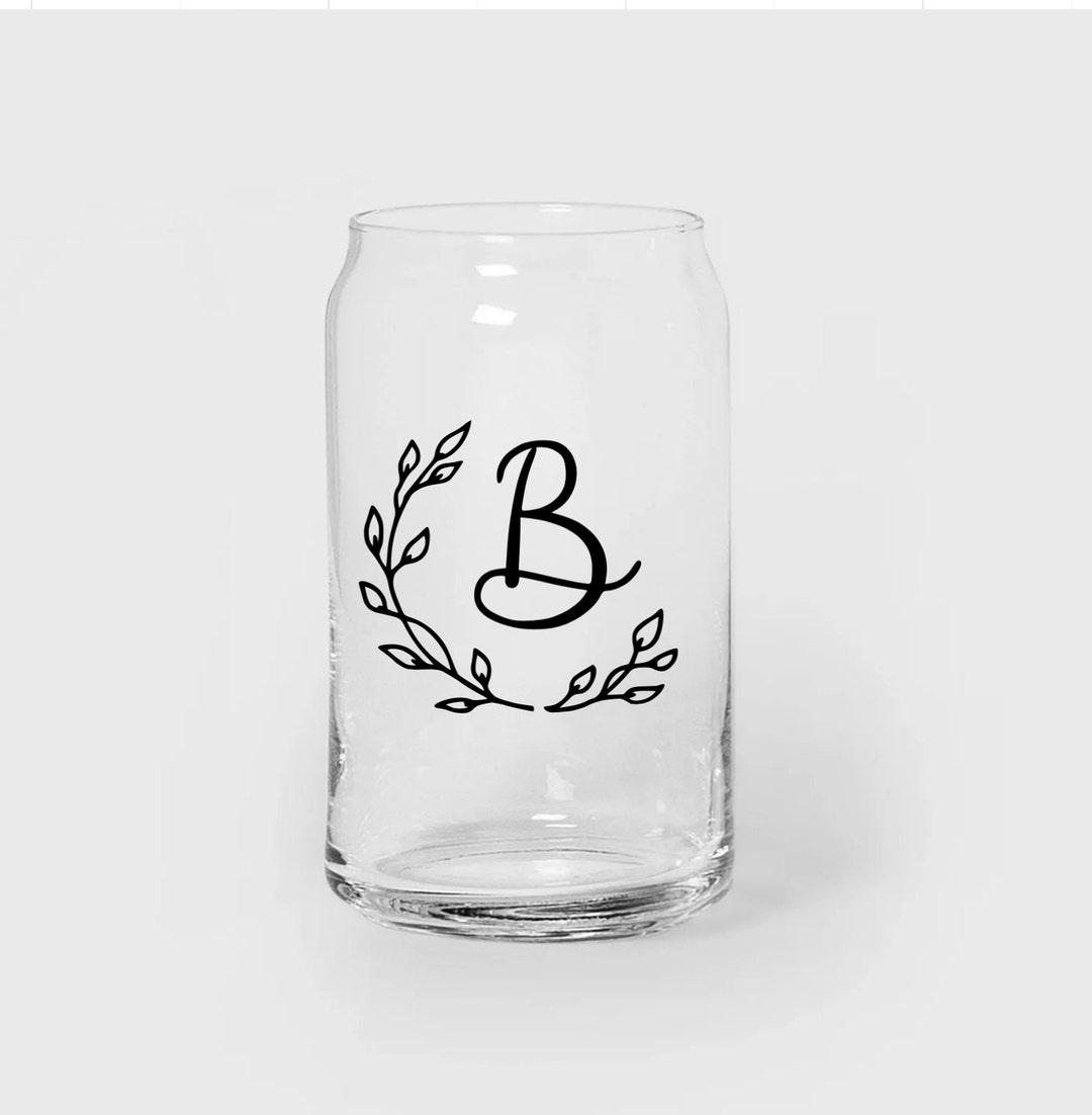 Monogrammed Beer Can Glass, Beer Can Glass, Personalized Gift, Gift ...