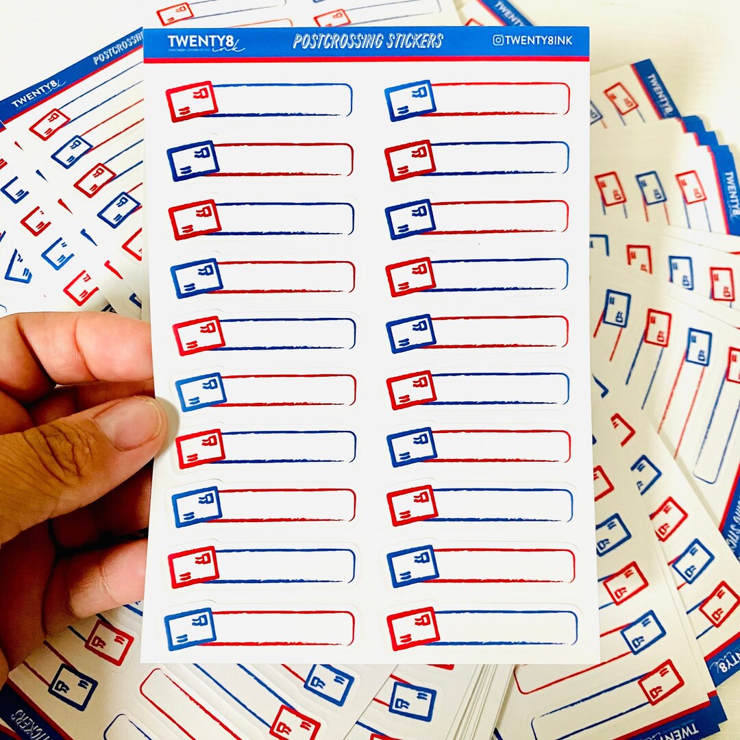 Postcard ID Sticker Sheet - Etsy