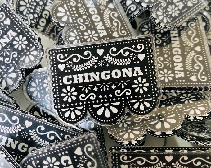 Papel Picado Chingona Acrylic Pin - Etsy