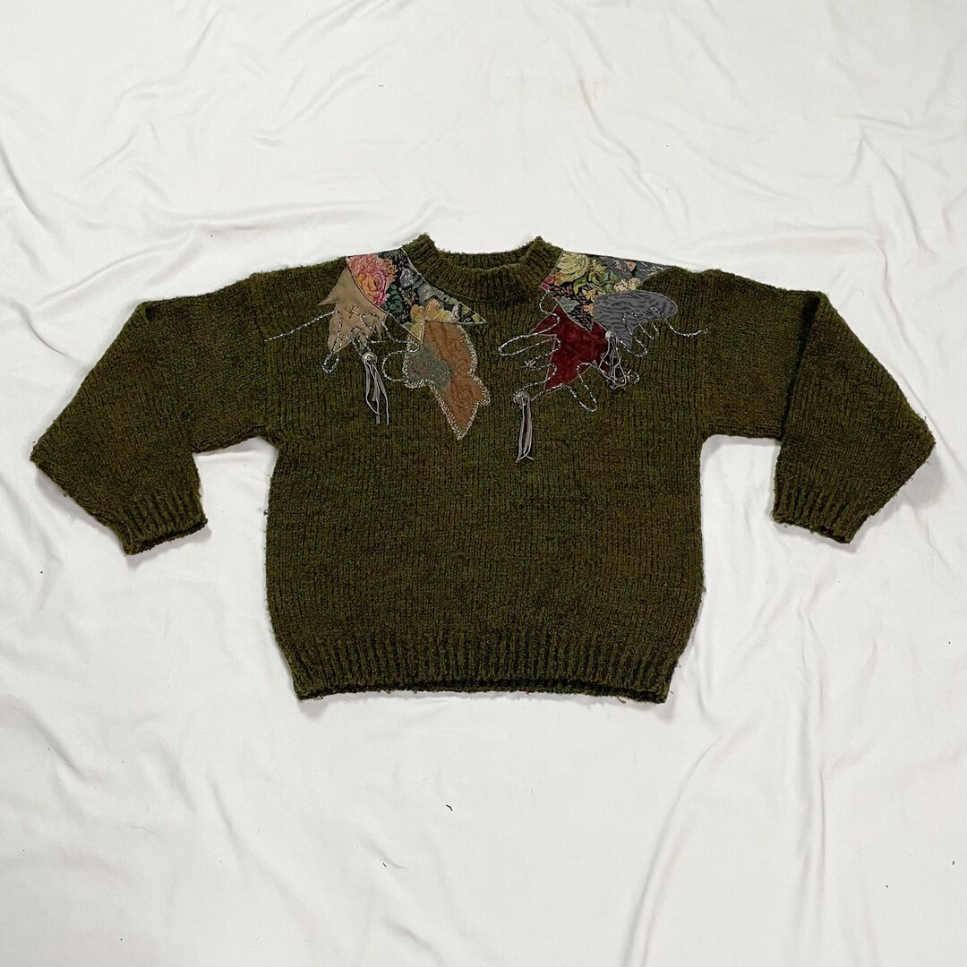 80s/90s Green Mainframe Sweater Size Medium - Etsy