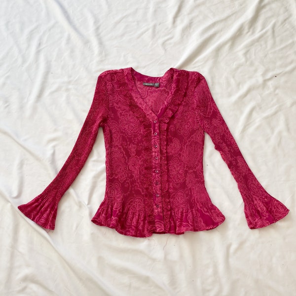 Pink Sheer Button Up - Etsy