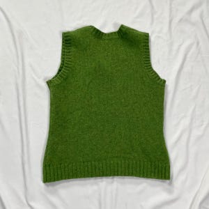 90s/y2k Wool Green Sleeveless Sweater Vest Size Medium - Etsy