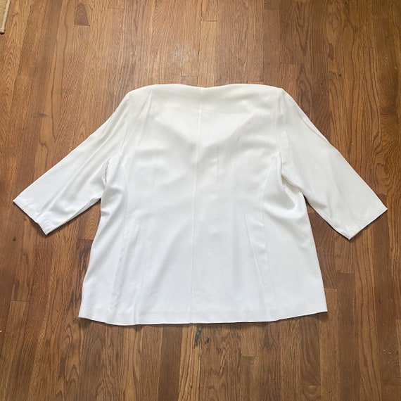 Plus Size 80s White Button Up Top - Gem