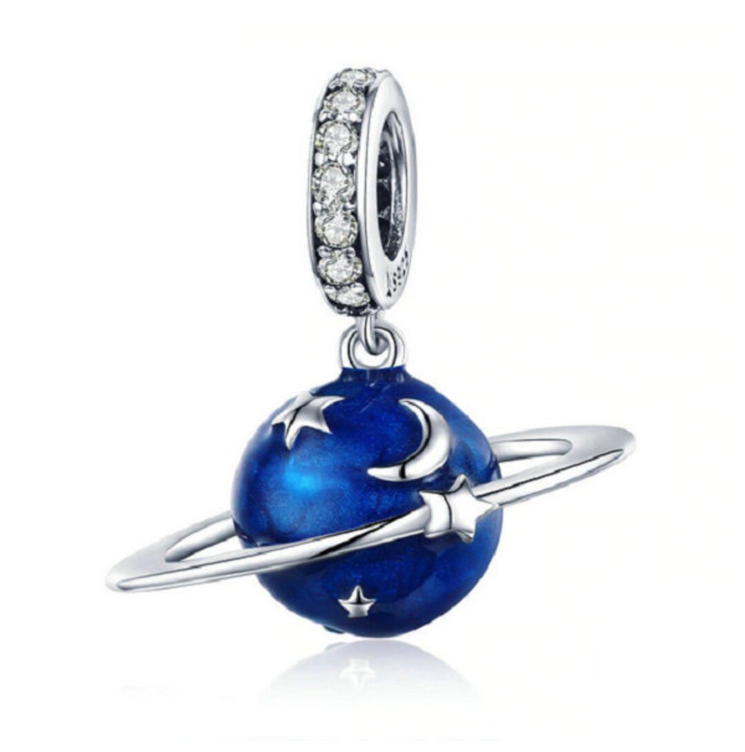 Secret Planet Moon Star Pendant Beads Charm 100% 925 Sterling - Etsy