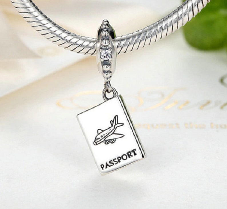 Passport Dangle Charm Pasaporte Bead Reisepass Charm 100% 925 - Etsy