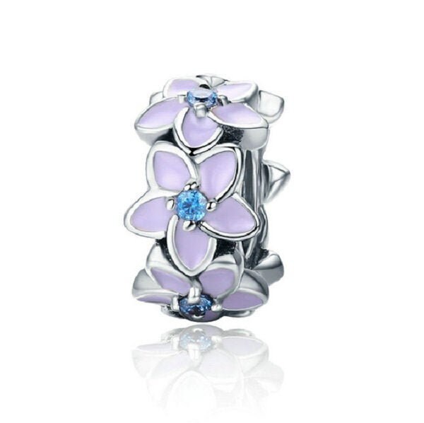 White Daisy Spacer Bead Charm Sterling Silver 925 Fits Pandora | Etsy
