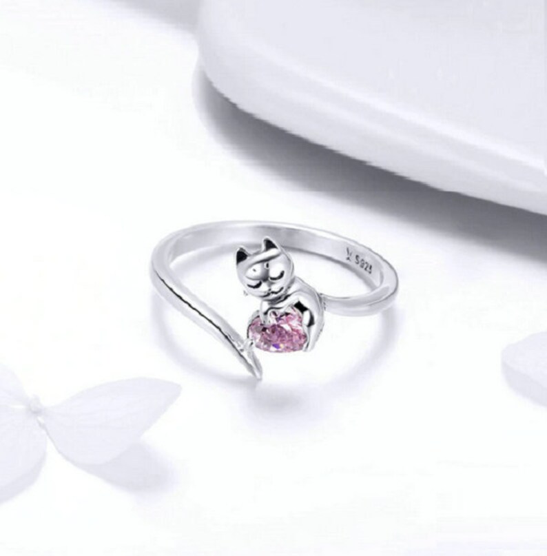 Cute Adorable Cat Pet Love Finger Rings Handmade 100% 925 - Etsy