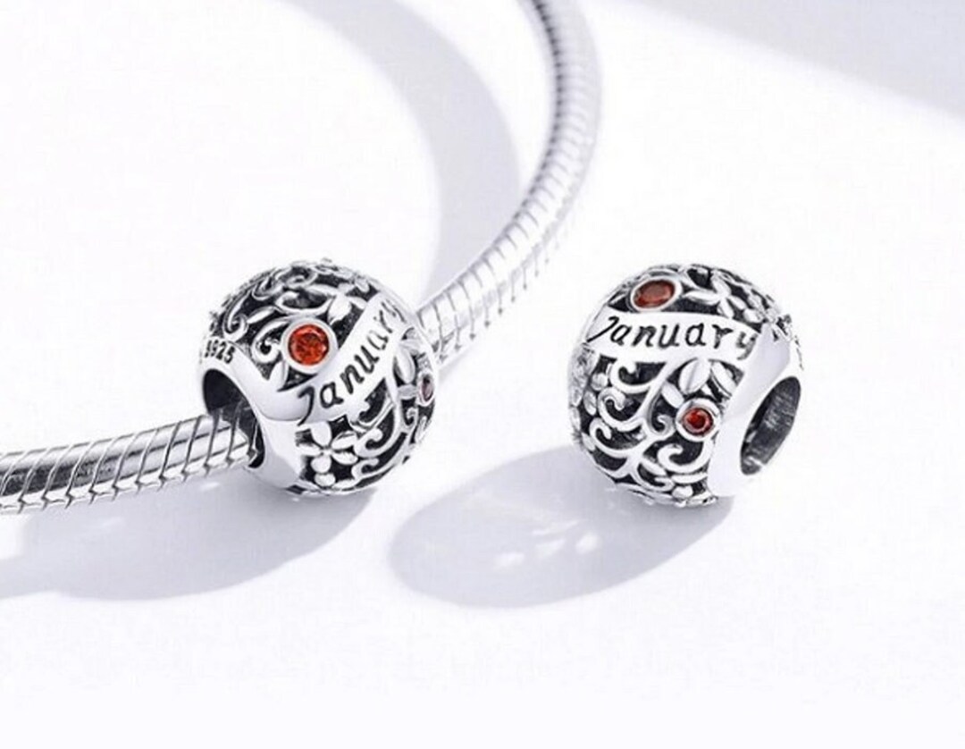 Birthstone Charms Fits Women Bracelet, Cubic Zirconia Multi Color 925 ...