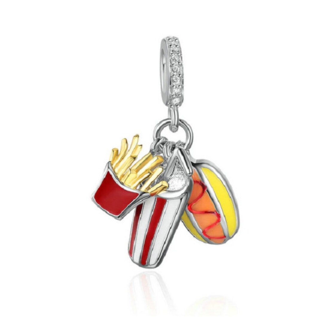 Sterling Silver Delicacy Temptation Burgers Dangle Beads - Etsy