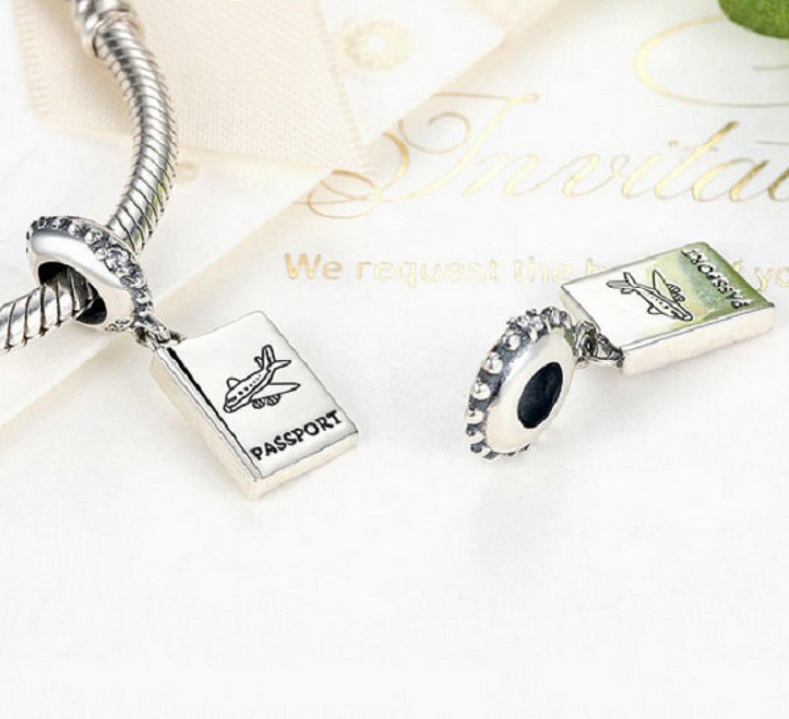 Passport Dangle Charm Pasaporte Bead Reisepass Charm 100% 925 - Etsy