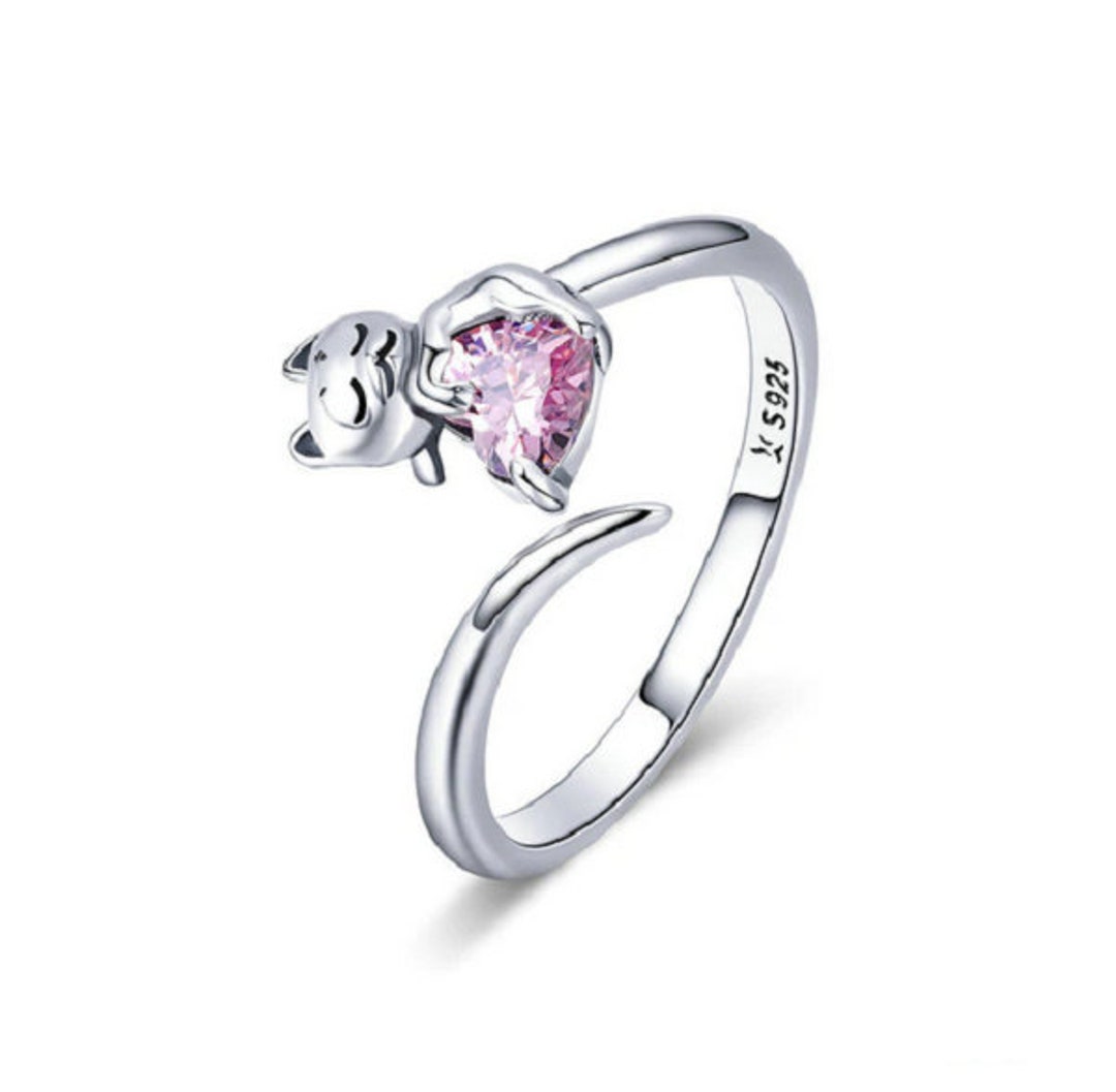 Cute Adorable Cat Pet Love Finger Rings Handmade 100% 925 - Etsy
