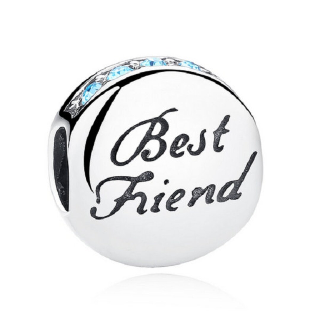 BEST FRIEND Beads Charm 100% 925 Sterling Silver Fit for Authentic ...