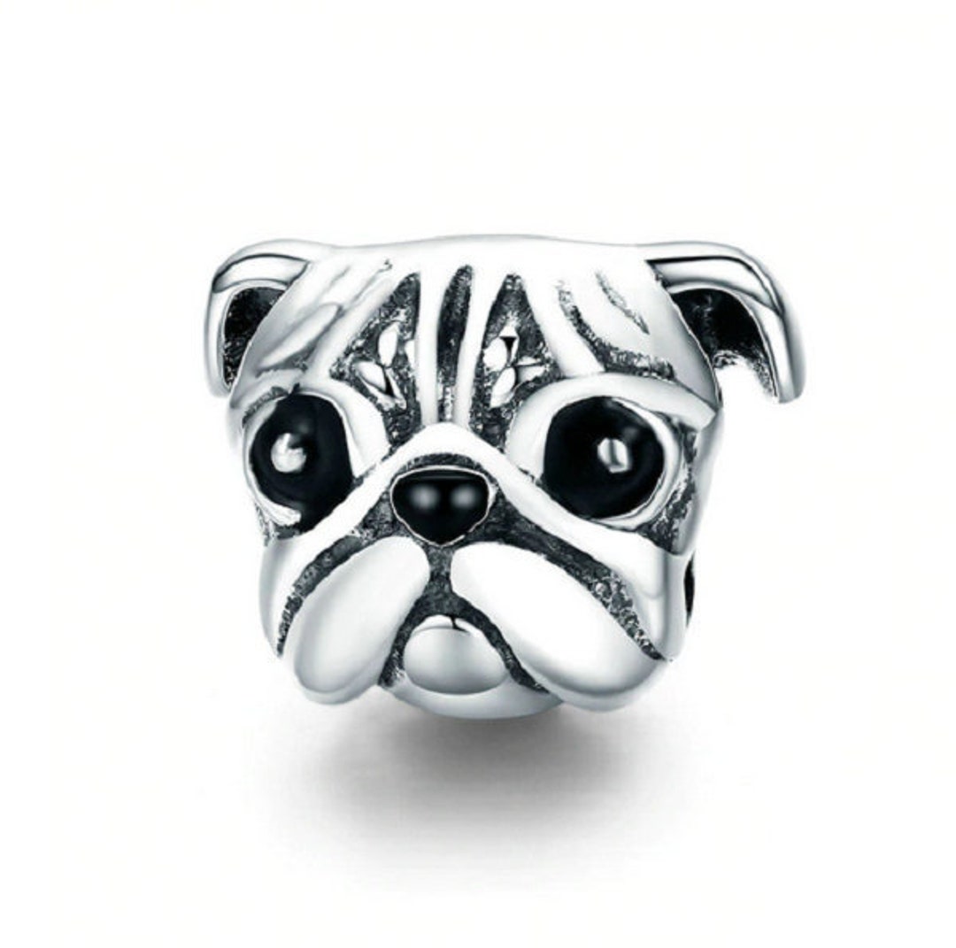 Cute Pug Dog Pet Animal Charm Fit Original DIY Beads 100% 925 - Etsy